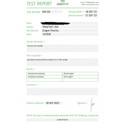 Dragon Pharma Lab Test Results - dragonpharmastore.net